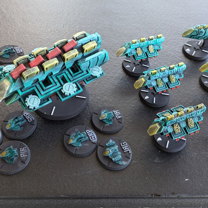 3D Print of OPR Warfleets FTL - Saurian Starhost by BaronVdubs