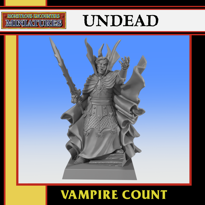 3D Printable UNDEAD: Vampire Count 2 by Monstrous Encounters
