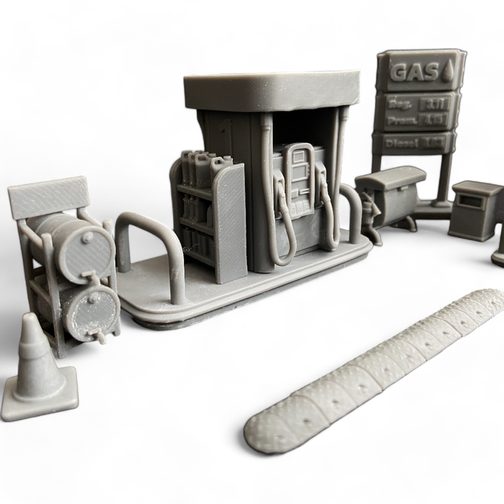 3D Printable Gas Station by Tiny Furniture