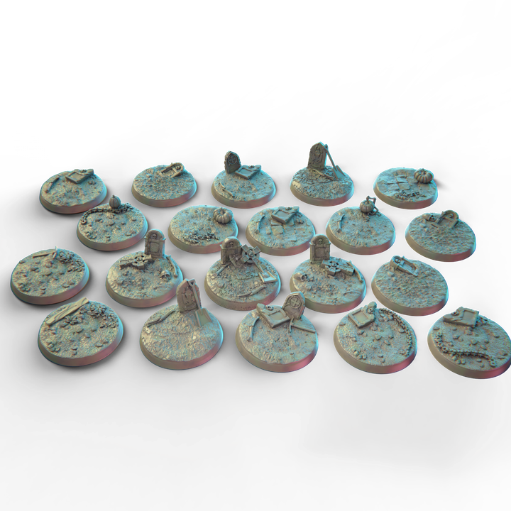 3D Printable Graveyard bases by BigChildCreatives