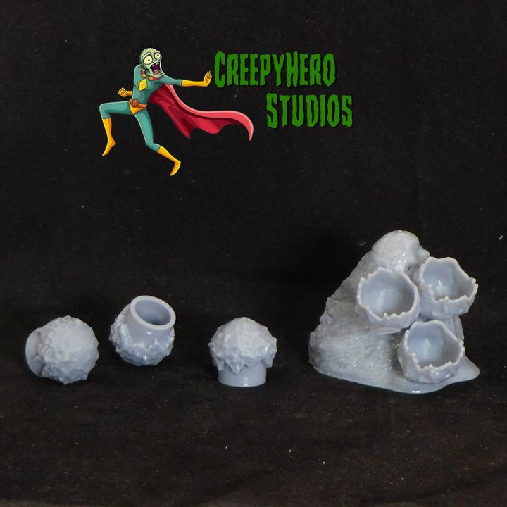 3D Printable Alien Eggs Clusters by Michael Crossman