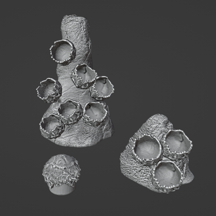 3D Printable Alien Eggs Clusters by Michael Crossman