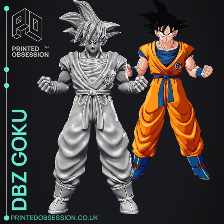 3D Printable Goku - Dragon Ball Z - Fan Art by Printed Obsession