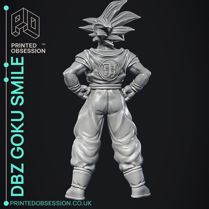 3D Printable Goku Smiling - Dragon Ball Z - Fan Art by Printed Obsession