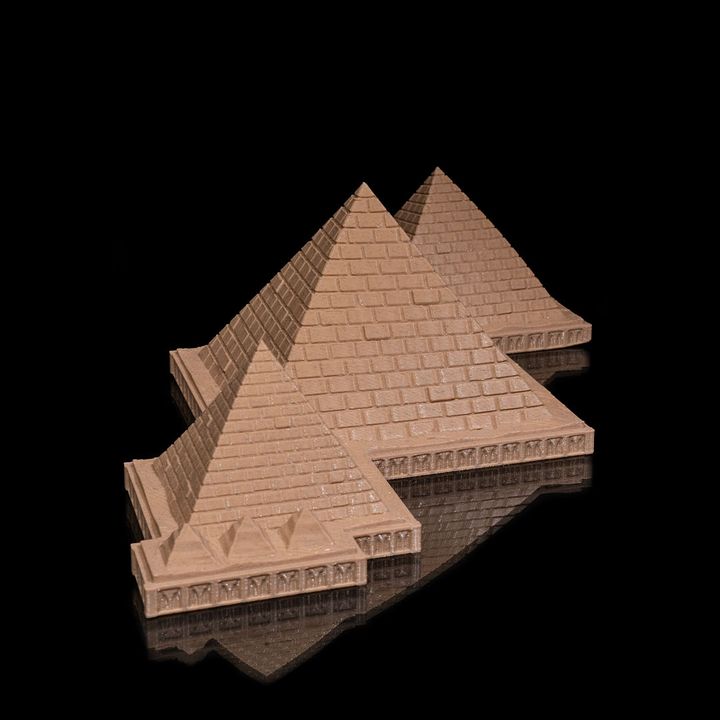 3D Printable Giza Pyramid Complex by Stlflix