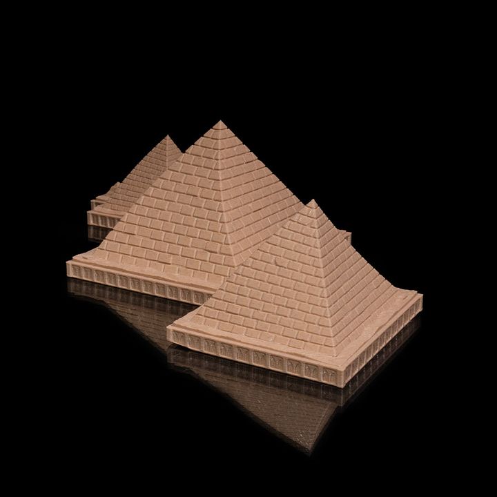 3D Printable Giza Pyramid Complex by Stlflix