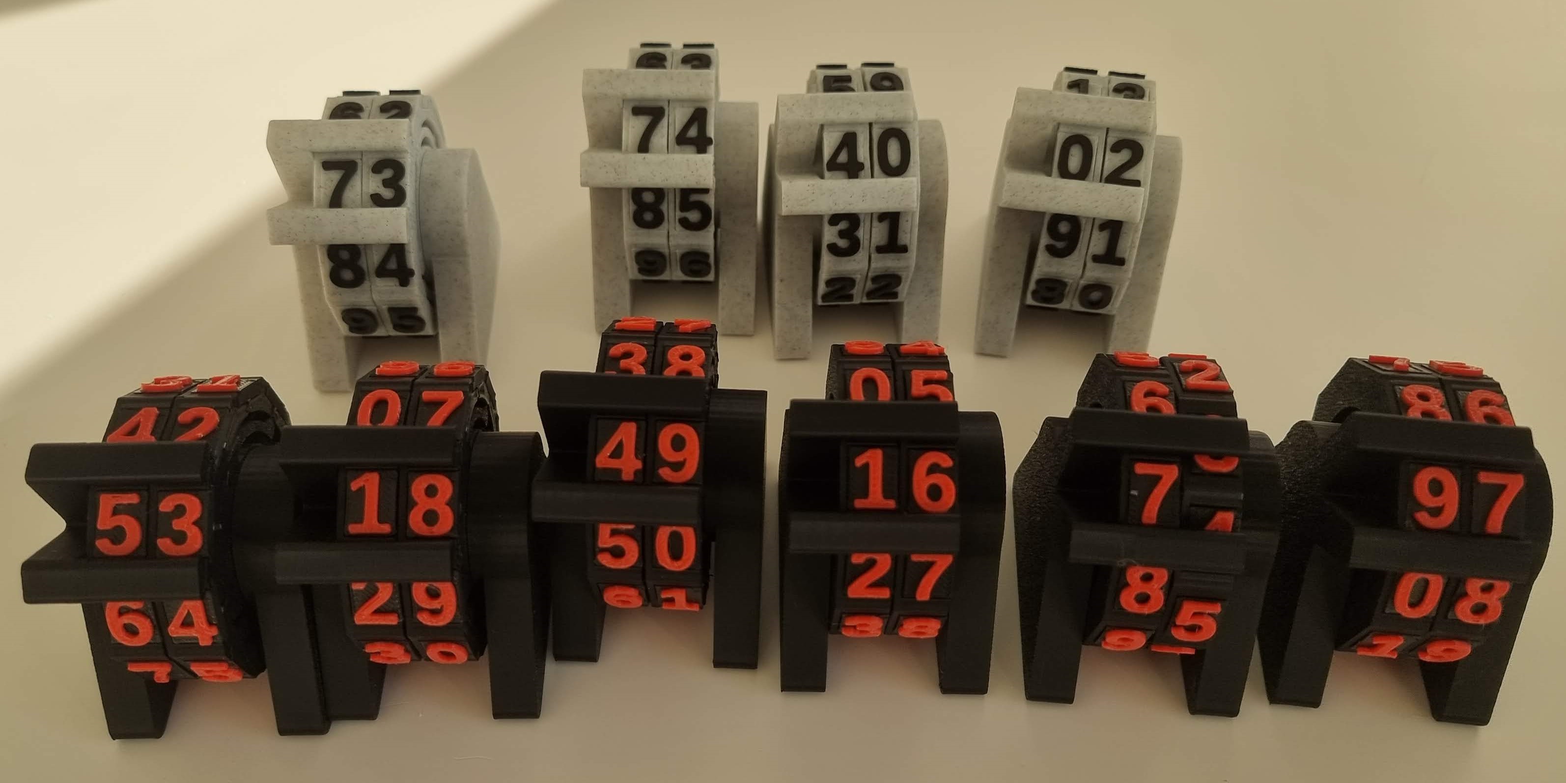 3D Printable Counter easy 2 color print -fully 3D printed by Svend Feldt