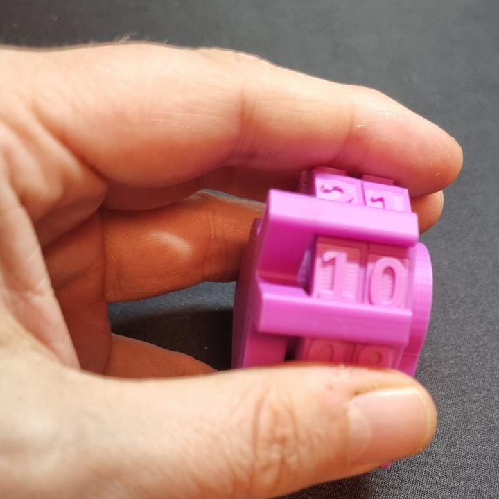 3D Printable Counter easy 2 color print -fully 3D printed by Svend Feldt