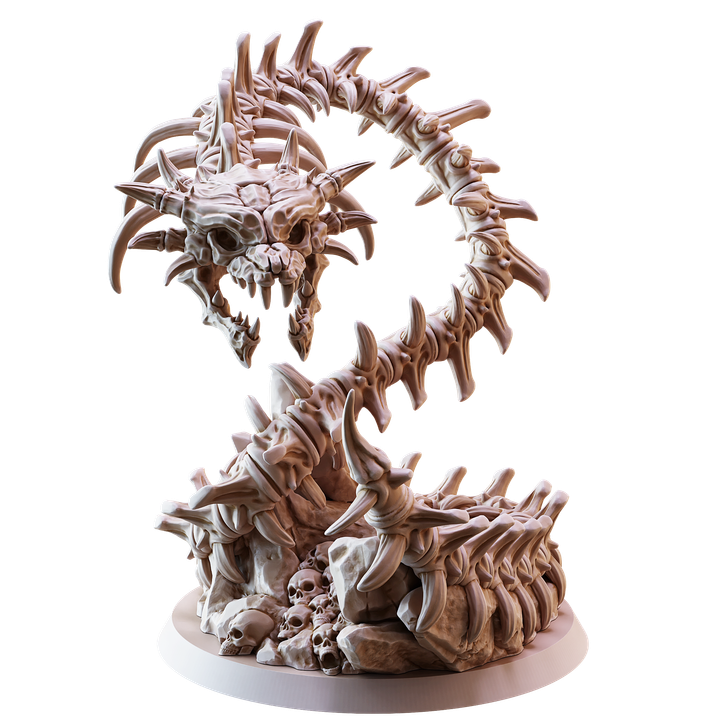 3D Printable Bone Naga by Dungeon Dog