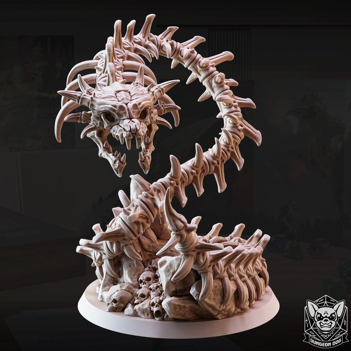 3D Printable Bone Naga by Dungeon Dog