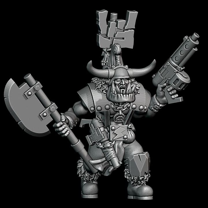 3D Printable Primal Raider boss by Red Nebular