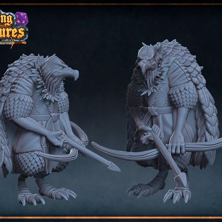 3D Printable Werevulture by Jacob Olsson - Roleplaying & Miniatures