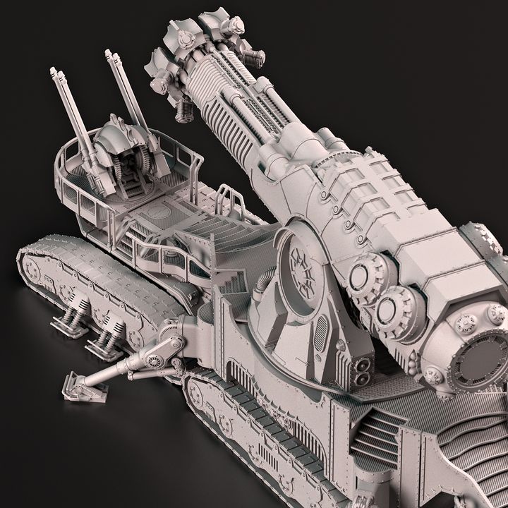3D Printable Legacies of Mars - Vengeance-Class Destroyer by Solwyte Studio