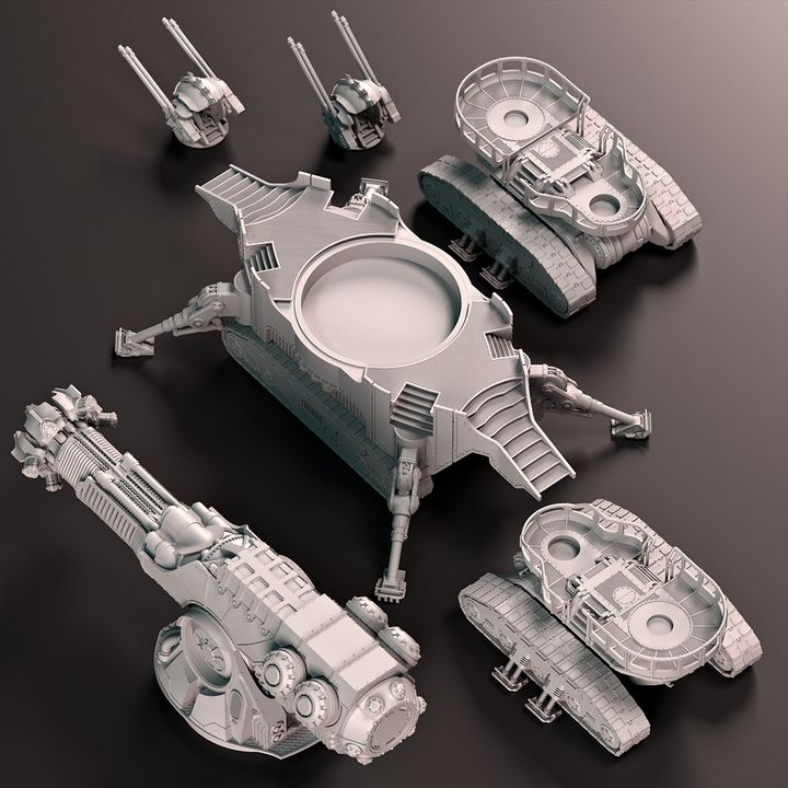3D Printable Legacies of Mars - Vengeance-Class Destroyer by Solwyte Studio