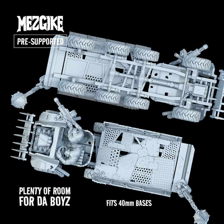 3D Printable Orc scrap truck (pre-supported) by MEZGIKE