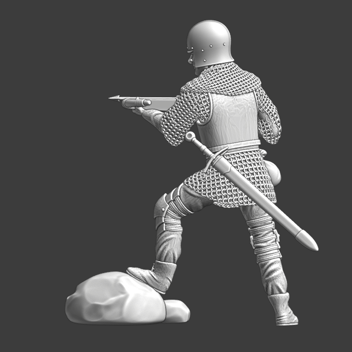 3D Printable Medieval Crossbowman by Northern Crusades Miniatures