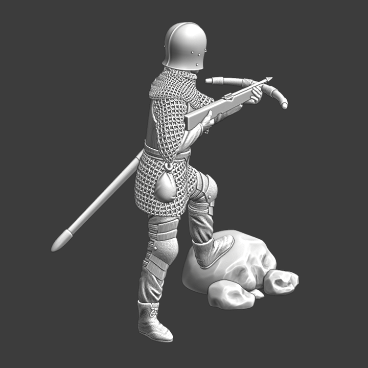 3D Printable Medieval Crossbowman by Northern Crusades Miniatures