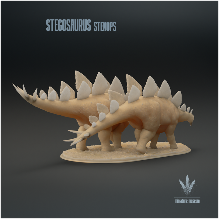 3D Printable Stegosaurus stenops: Migration by Miniature Museum