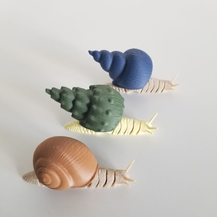 3D Printable Snail Flexi (Magnetic) by Boby Green Creations