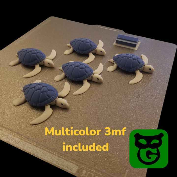 3D Printable Sea Turtle Flexi by Boby Green Creations