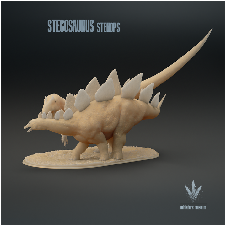 3D Printable Stegosaurus stenops: Attack by Miniature Museum