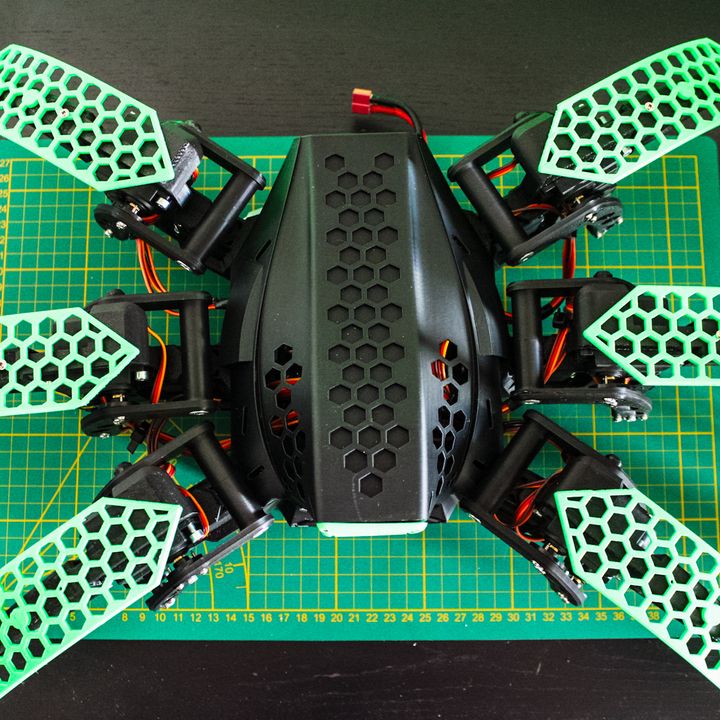 3D Printable Hexapod Robot by Matthew de Lannoy