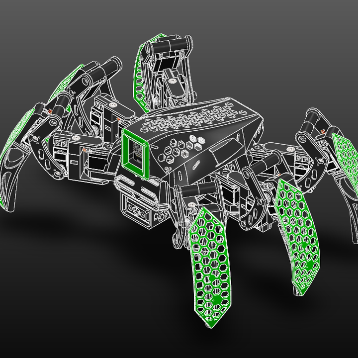 3D Printable Hexapod Robot by Matthew de Lannoy