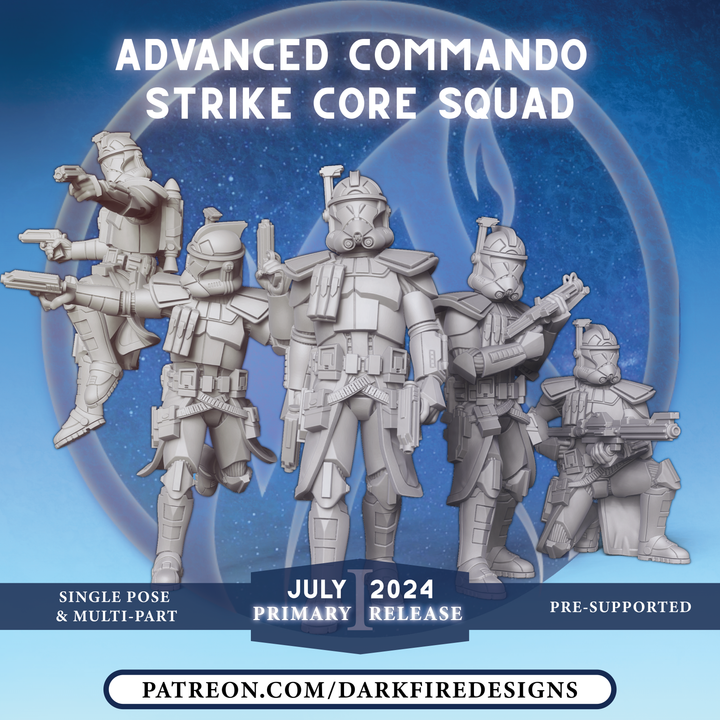 3D Printable Advanced Commando Strike Team by Dark Fire Designs