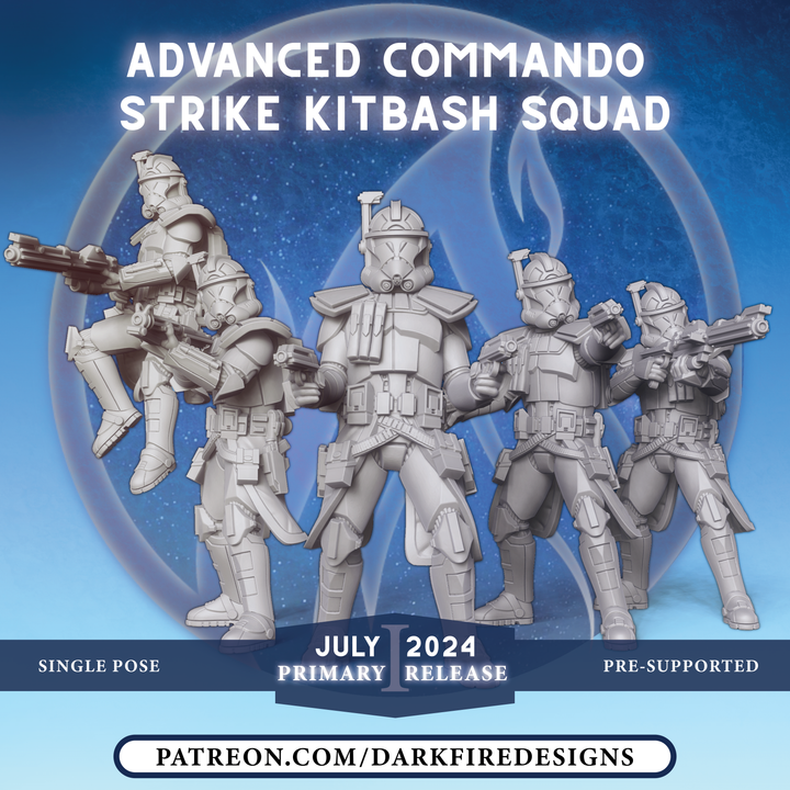 3D Printable Advanced Commando Strike Team by Dark Fire Designs