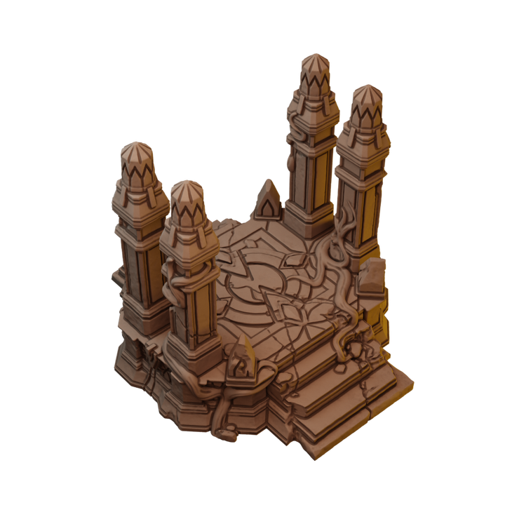 3D Printable Set of Sacred Stone Shrines in Jungle Temple Ruins by ...