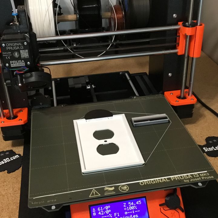 3D Printable Outlet Cover Skull Crossbones by Star Labs 3D, LLC