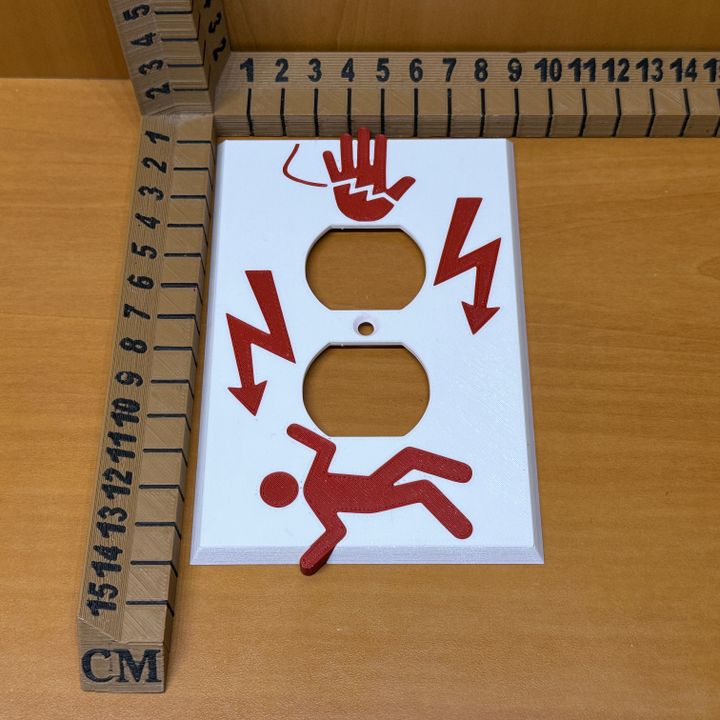 3D Printable Outlet Cover Don't Touch by Star Labs 3D, LLC