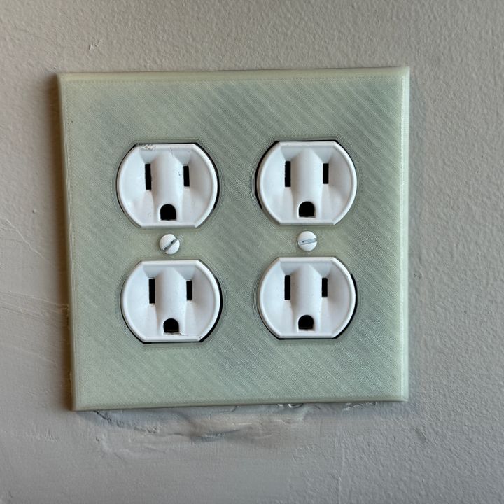 3D Printable Outlet Cover Double by Star Labs 3D, LLC