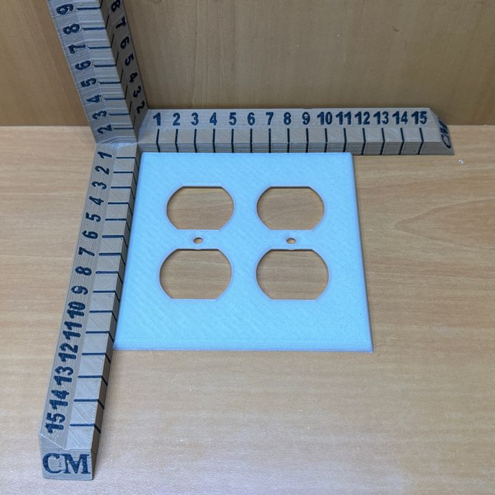 3D Printable Outlet Cover Double by Star Labs 3D, LLC