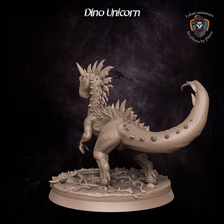3D Printable Dino Unicorn by Lubart Miniatures
