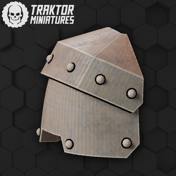 3D Printable Mk Hex Shoulder Pad by Traktor Miniatures