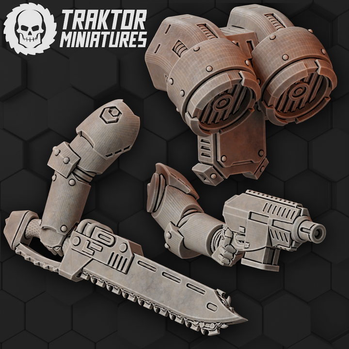 3D Printable Mk Hex Striker Set by Traktor Miniatures