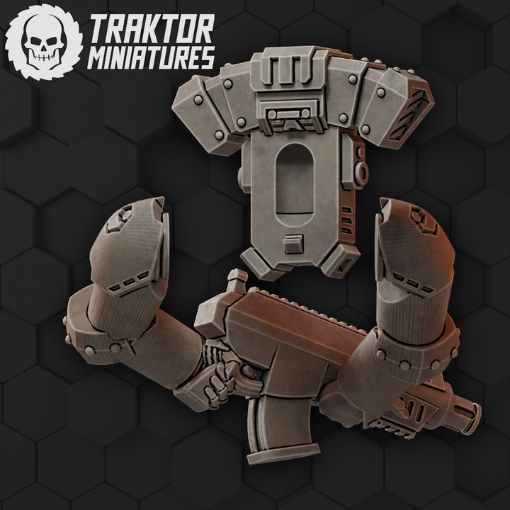 3D Printable Mk Hex Gunner Set by Traktor Miniatures