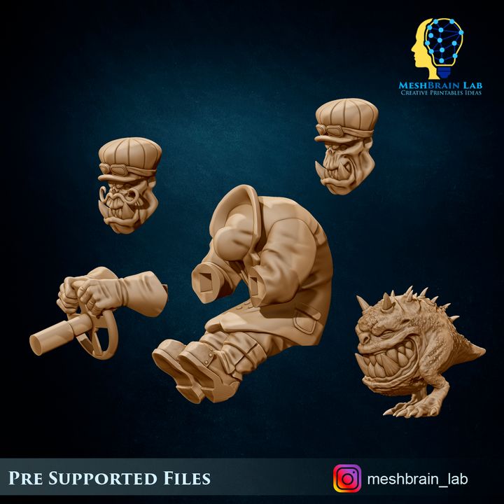 3D Printable Evil Machine Race Ork car by MeshBrain Lab