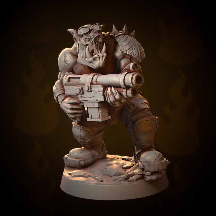 3D Printable MrModulork's Speedkult Rifle Orc Ladz by MrModulork