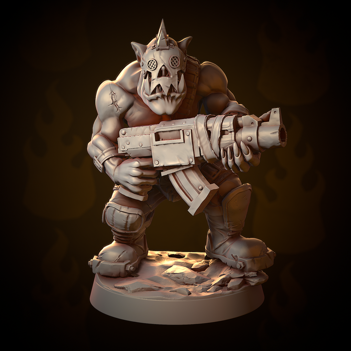 3D Printable MrModulork's Speedkult Rifle Orc Ladz by MrModulork