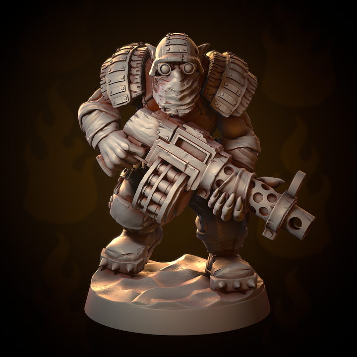 3D Printable MrModulork's Speedkult Rifle Orc Ladz by MrModulork