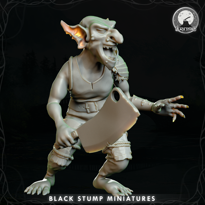 3D Printable Goblin Warrior with Cleaver + 5E Stats .pdf! by Arcane ...