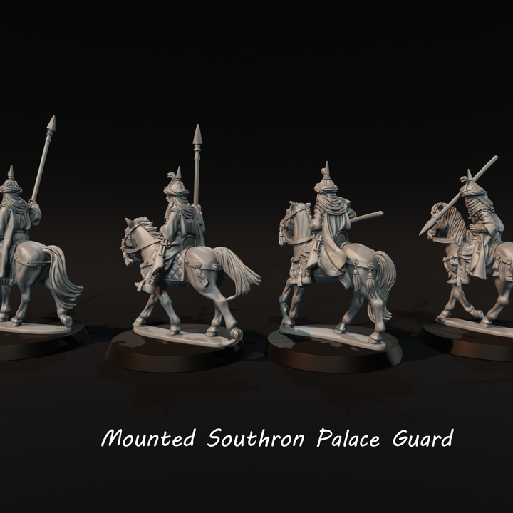 3D Printable Mounted Southron Palace Guard by Medbury Miniatures