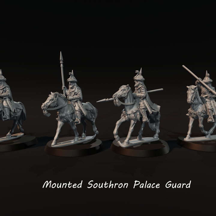 3D Printable Mounted Southron Palace Guard by Medbury Miniatures