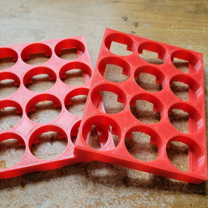 3D Printable Tray/Jig For Twelve 32140 Battery Cells For DIY Battery ...