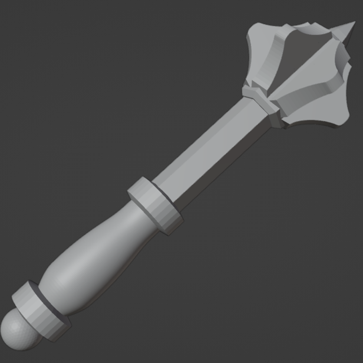 3D Printable Flanged mace by Dave