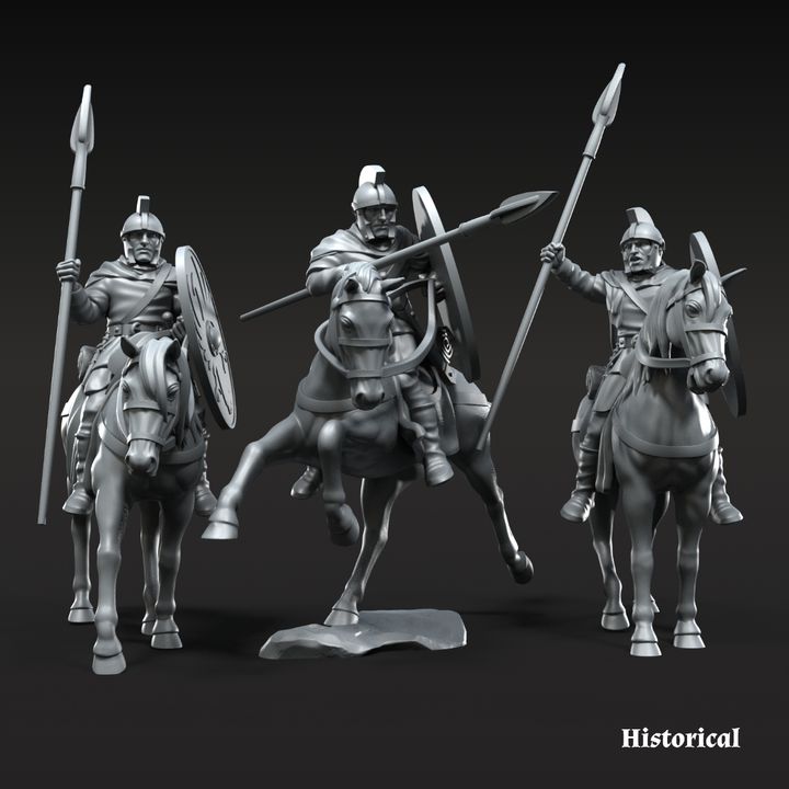 3D Printable 3x Roman Knights | Rome | Historical by Davale Games