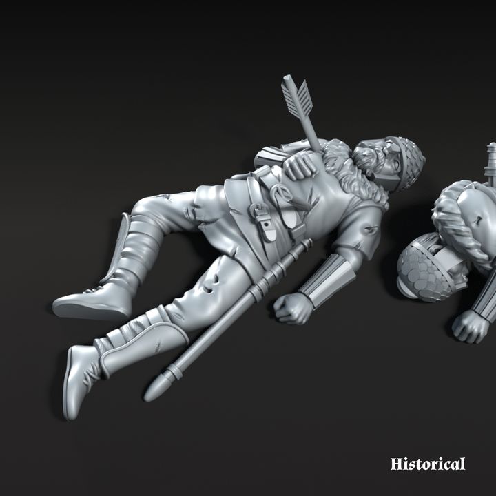 3D Printable 2x Gepids Casualties | Gepids | Historical by Davale Games