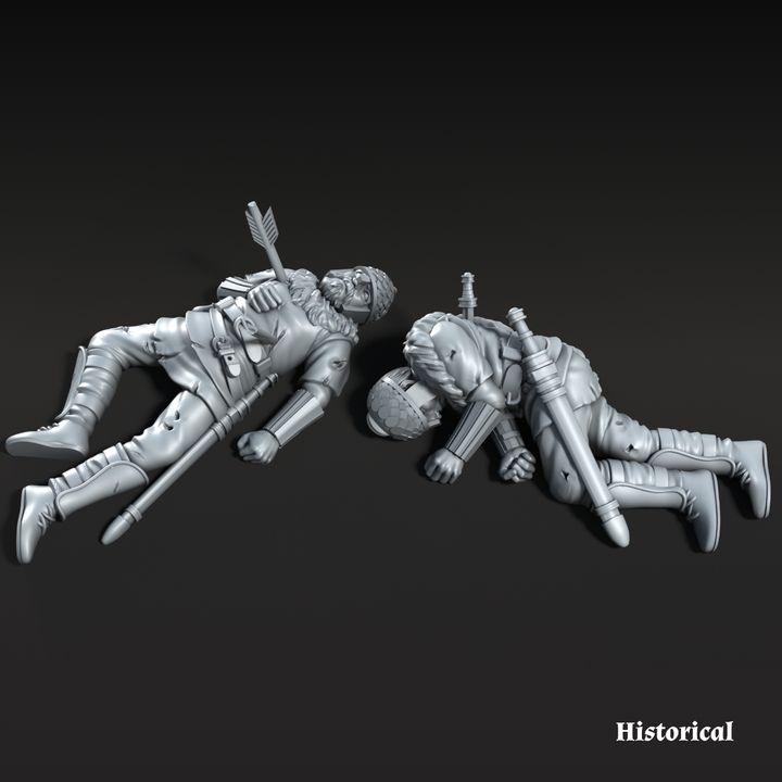 3D Printable 2x Gepids Casualties | Gepids | Historical by Davale Games